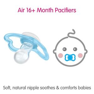 MAM Air Day & Night Baby Pacifier, for Sensitive Skin, Glows in The Dark, 3 Pack, 16+ Months, Boy,3 Count (Pack of 1)