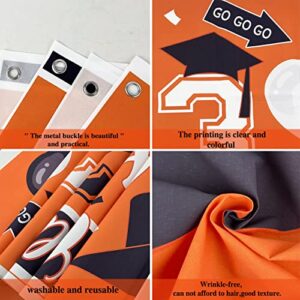 Class of 2023 Graduation Decorations Orange Congratulations Banner and 8pcs Congrats Grad Balloons Graduation Yard Sign College Graduation Party 2023 Orange Graduation Decorations