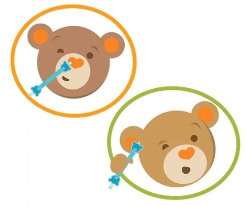 oogiebear - Nose and Ear Gadget. Safe, Easy Nasal Booger and Ear Cleaner for Newborns and Infants. Dual Earwax and Snot Remover - 2 Pack with Case - Orange and Seafoam