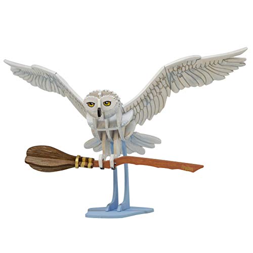 Harry Potter Hedwig 3D Wood Puzzle & Model Figure Kit (24 Pcs) - Build & Paint Your Own 3-D Movie Toy - Holiday Educational Gift for Kids & Adults, No Glue Required, 8+ 