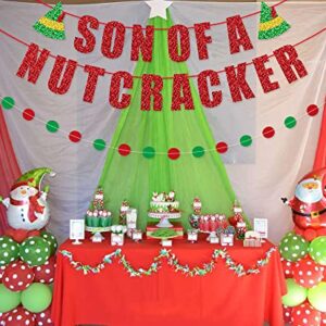 Son of a Nutcracker Banner for Buddy the Elf Inspired Funny Christmas Banner Elf Movie Christmas Party Decorations