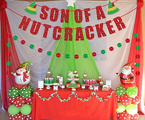 Son of a Nutcracker Banner for Buddy the Elf Inspired Funny Christmas Banner Elf Movie Christmas Party Decorations