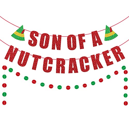 Son of a Nutcracker Banner for Buddy the Elf Inspired Funny Christmas Banner Elf Movie Christmas Party Decorations