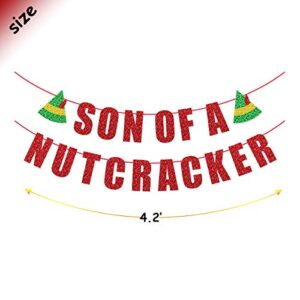 Son of a Nutcracker Banner for Buddy the Elf Inspired Funny Christmas Banner Elf Movie Christmas Party Decorations