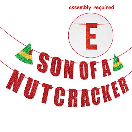 Son of a Nutcracker Banner for Buddy the Elf Inspired Funny Christmas Banner Elf Movie Christmas Party Decorations