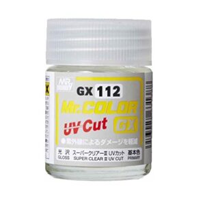 mr. hobby gx112 mr. color gx super clear iii uv cut gloss 18ml, gsi creos