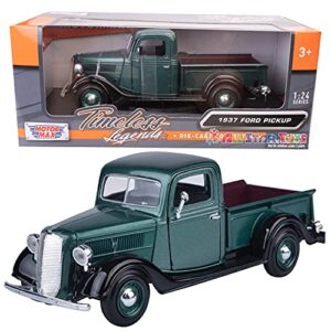 motormax 1937 ford pickup truck green 1:24 diecast car