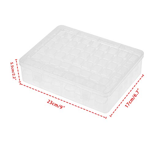 104 Pcs Diamond Bead Painting Storage Case, Removable Clear Plastic Painting Drill Organizer for Nail Art Rhinestone Jewelry DIY Diamond Cross Stitch Tools and Other Small Items