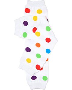 judanzy rainbow polka dot baby and toddler leg warmers