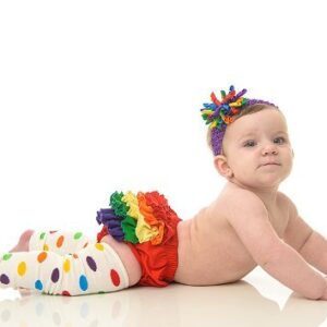 juDanzy Rainbow Polka Dot Baby and Toddler Leg Warmers