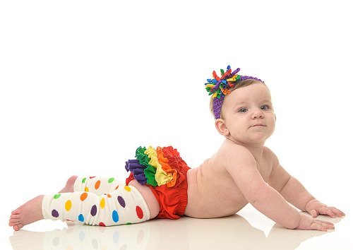 juDanzy Rainbow Polka Dot Baby and Toddler Leg Warmers