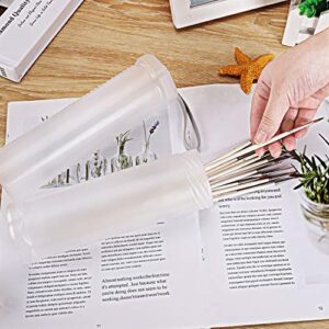 Brush Storage Box-Transparent Portable Paint Brush Holder, Stretchable Washable Paint Brush Storage Box