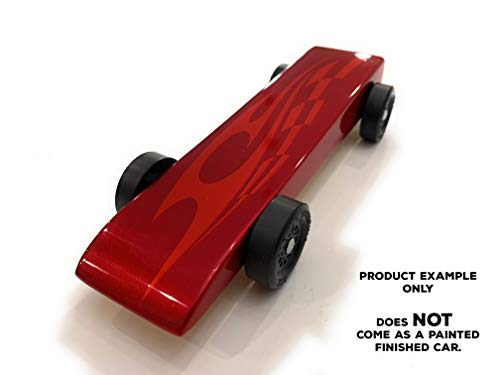 Maximum Velocity Derby Car Kits | Bulk Pack (12) | Pine Block Wedge Shaped Kits Includes Wheels & Axles | Pinewood Car Kits