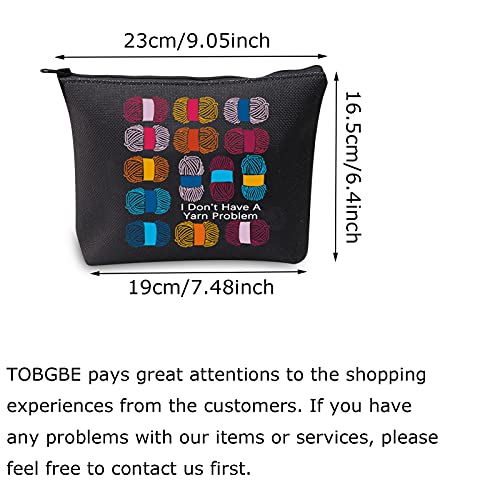 TOBGBE Knitting Project Bag Knitting Love Yarn Bag Funny Knitting Gift for Women Love To Knit Makeup Bag (Yarn bag)