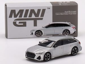 rs 6 avant carbon black edition florett silver metallic ltd ed to 2400 pcs worldwide 1/64 diecast model car by true scale miniatures mgt00372