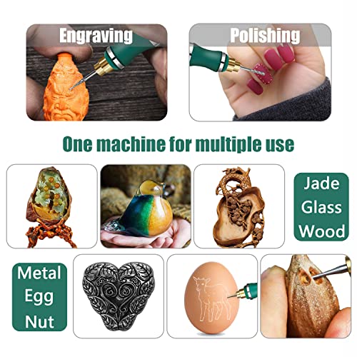 Electric Engraving Pen with 36 Stencils,25W Cordless Etching Engraving Tool with 35bits,USB Rechargeable Mini Micro Professional Engraver Machines for Jewelry Wood Metal Glass Stone Plastic