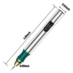 Electric Engraving Pen with 36 Stencils,25W Cordless Etching Engraving Tool with 35bits,USB Rechargeable Mini Micro Professional Engraver Machines for Jewelry Wood Metal Glass Stone Plastic