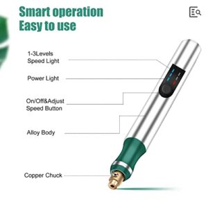 Electric Engraving Pen with 36 Stencils,25W Cordless Etching Engraving Tool with 35bits,USB Rechargeable Mini Micro Professional Engraver Machines for Jewelry Wood Metal Glass Stone Plastic