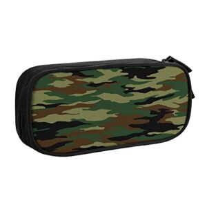 jarenap 2022 camouflage, large pencil case big capacity,vector illustration military,pencil bag large storage pouch 2 compartments desk organizer,green brown,black