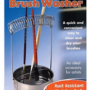 Mont Marte Brush Washer. Stainless Steel Paint Brush Cleaner and Dryer. Suitable for Acrylic and Oil Painting.