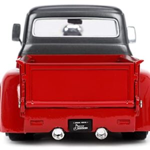 Jada Toys Just Trucks 1:24 1956 Ford F-100 Pickup Truck Red/Dark Gray with Tire Rack