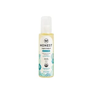 the honest company organic body oil | gentle for baby | fragrance free, plant-based, hypoallergenic | 4.0 fl oz