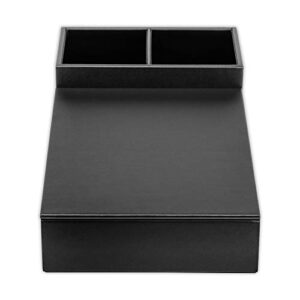 Dacasso Leather Coffee Condiment Organizer, Black