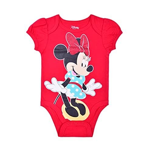 Disney Baby-Girls Minnie Mouse Bodysuit, White, 3-6 Months (Pack of 3)