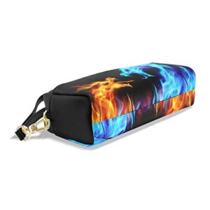 Pencil Case Abstract Animal Dragon Pattern Leather Pen Pencil Case Box Pouch Zipper Makeup Cosmetic Bag Travel