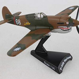 Daron Worldwide Trading P-40 Warhawk Hell's Angels 1:90 Vehicle, Brown , Black