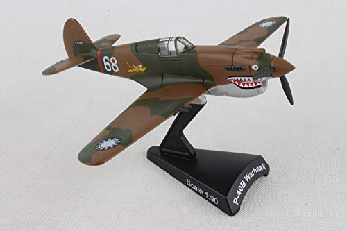 Daron Worldwide Trading P-40 Warhawk Hell's Angels 1:90 Vehicle, Brown , Black