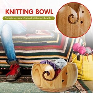 TAYASH Yarn Bowls for crochetingandDIY Glow Yarn Sets Knitting Yarn Bowls with Holes Crochet Bowl Holder Handmade Yarn Storage Bowl for DIY Knitting Crocheting Accessories