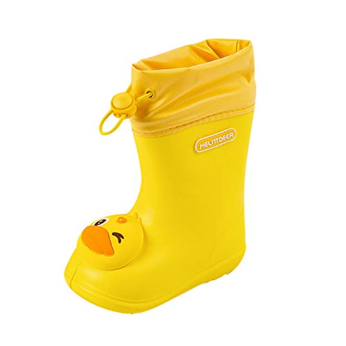 Baby Waterproof Rain Boots Toddler Infant Kids Baby Boys Girls PVC Rain Boots Waterproof Non-Slip Shoes (Yellow, 4.5-5Years)