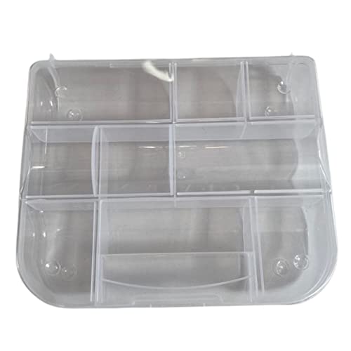 Storage Box, Plastic, Multifunctional 9 Compartments with Lid for Arts, Crafts, School, Household Supplies.