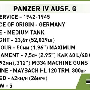 COBI Historical Collection World War II Panzer IV AUSF. G Tank