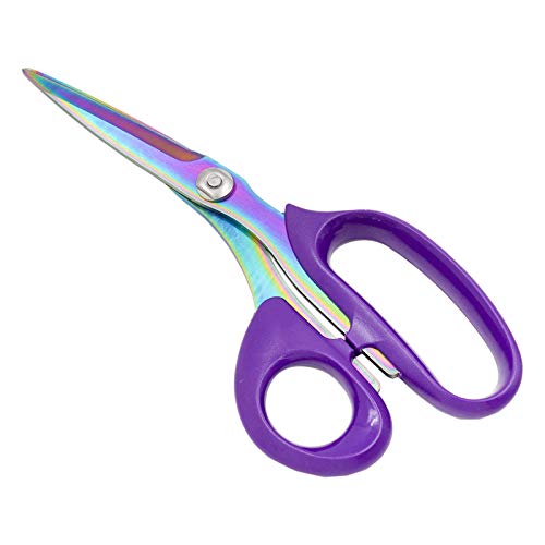 Ketuo Extra Sharp Sewing Scissors Heavy Duty Titanium Coating Forged Stainless Steel Multi-Purpose Shears for Fabric Leather, Dressmaking, Tailoring, Quilting, Home & Office, Art & School (8 Inch)