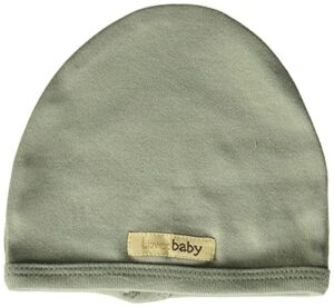 l’ovedbaby unisex-baby newborn organic cute cap, seafoam, 0/3 months