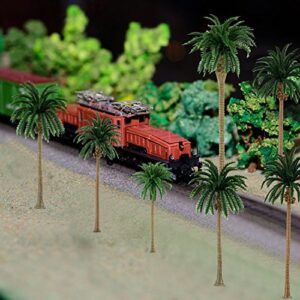 30 Pieces Miniature Palm Trees Plastic Scale Model Tree Coconut Scenery Mixed Model Trees for Model Train Railway Architecture Diorama DIY Craft Scenery Landscape