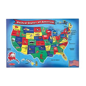 Melissa & Doug USA Map Floor Puzzle (51 pcs, 2 x 3 feet), Multi