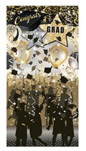 forum novelties 2-piece graduation backdrop panel, 5-foot tall, as shown