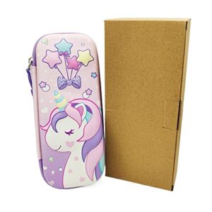 Unicorn Pencil Case For Girls ,3D Plastic Pen Box Medium Capacity With Compartment Cute Unicorn Pencil Pouch,kids School Supply Organizer Stationery Bag Gift For Kids