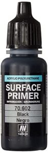 vallejo acrylic polyurethane, 17ml, black primer