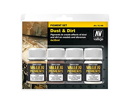 Vallejo Dust & Dirt Pigment Set, 4x35ml