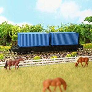 8pcs Mixed Different 20ft Freight Container HO Scale Model Train Accessories 1:87 20 Foot Container C8720