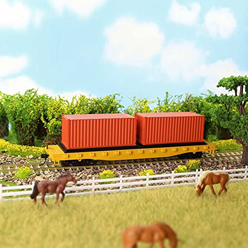 8pcs Mixed Different 20ft Freight Container HO Scale Model Train Accessories 1:87 20 Foot Container C8720