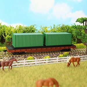 8pcs Mixed Different 20ft Freight Container HO Scale Model Train Accessories 1:87 20 Foot Container C8720