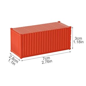 8pcs Mixed Different 20ft Freight Container HO Scale Model Train Accessories 1:87 20 Foot Container C8720