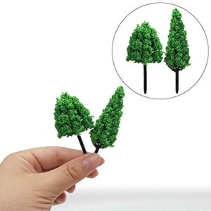 Miniature Trees and Bushes Model Trees Diorama Trees Woodland Scenic Train Scenery Railroad Architecture Fake Trees for DIY Crafts Landscape, 40 PCS by Baryuefull