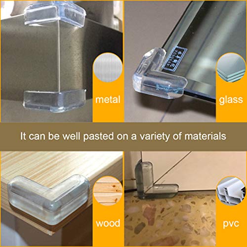 Clear Corner Guards(12 Pack),Table Corner Protectors,Clear Edge Bumpers,High Resistant Adhesive Gel,Corner Protector for Baby,Kids,Furniture,Cabinet,Glass,Coffee Table,ect.