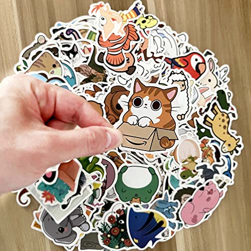 300Pcs Animal Stickers Pack, Cute Waterproof Vinyl Stickers for Water Bottle, Skateboard Stickers for Teens, Srapbook, Notebook, Laptop, Luggage, Phone Case, Adults Gifts, Cute Aesthetic Stickers